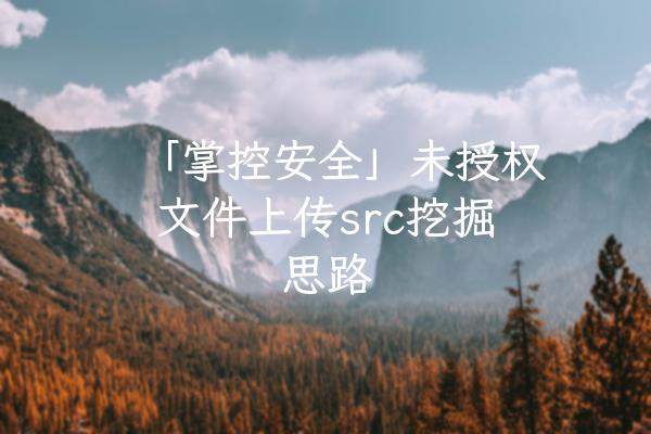 「掌控安全」未授权文件上传src挖掘思路 – Eswlnk Blog